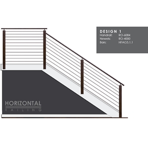 House of Forgings Horizontal Metal Stair Railing Kits/Systems