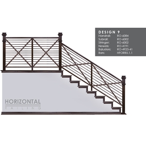 House of Forgings Horizontal Metal Stair Railing Kits/Systems