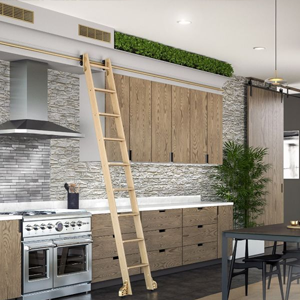 Rolling Library/Bookshelf Ladder Kits | Sliding Library Ladders