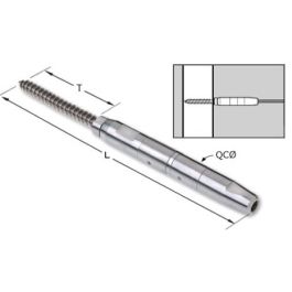 Feeney Quick Connect Lag Swivel Turnbuckle 9910DL-PKG 1/8"